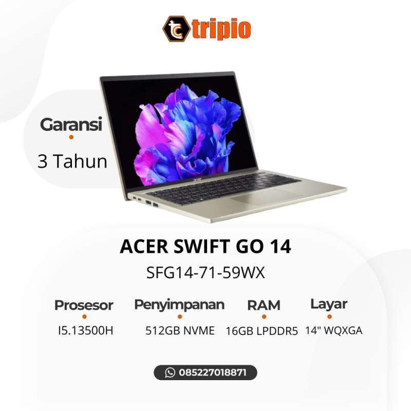 Jual Acer Swift Go 14 Oled Sfg14-71-59wx I5-13500h 16gb 512gb 14 Win11 ...