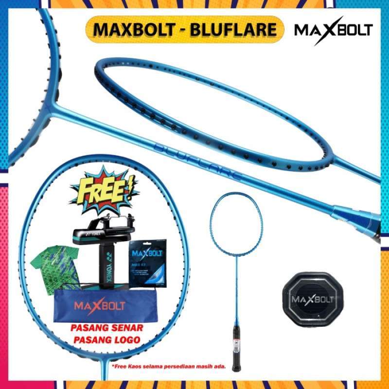 Jual New Raket Badminton Original MAXBOLT BLUFLARE BLUE FLARE - PKT ...