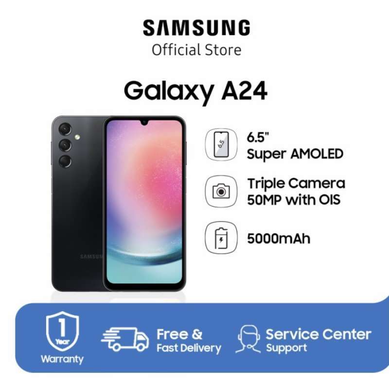 Promo Samsung Galaxy A24 4G 8GB/128GB Free Adaptor Garansi Resmi Sein 1 Thn Diskon 33% di Seller ...