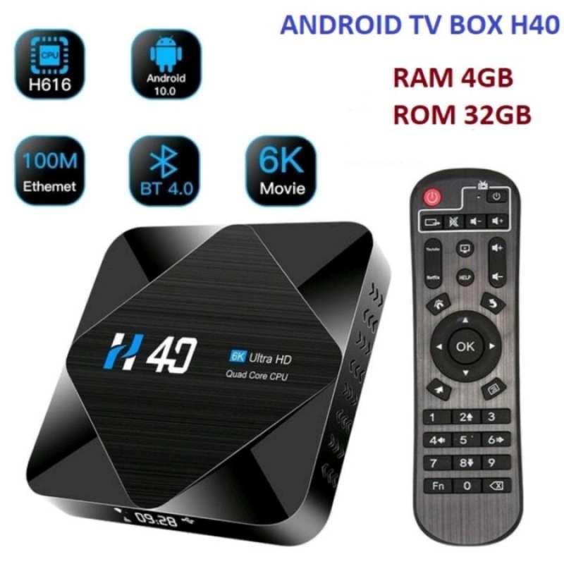 Promo Android Tv Box Allwiner H616 Os 10 H40 Ram 4gb Rom 32gb Diskon 33 ...
