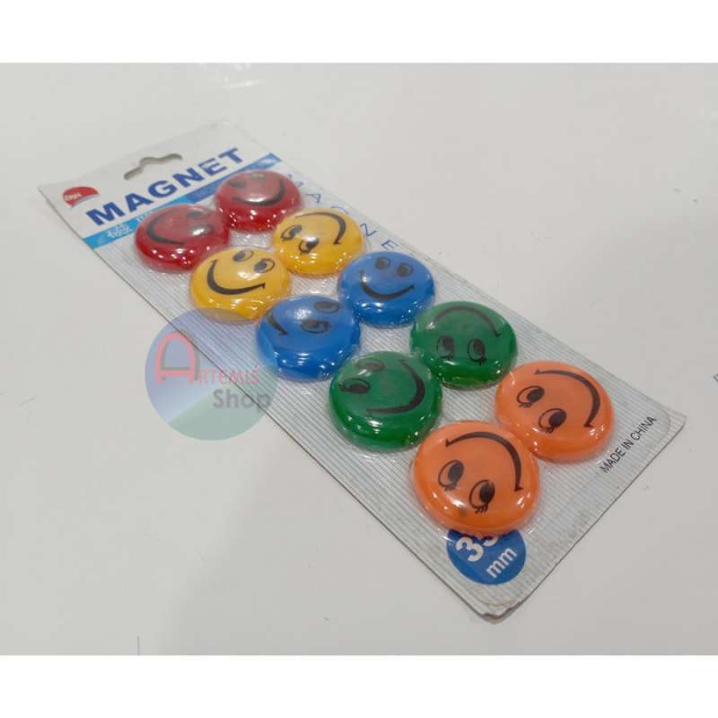 Promo Magnet Emoji Zrh 3510 Isi 10 Super Magnet Warna Notes Diskon 23% ...