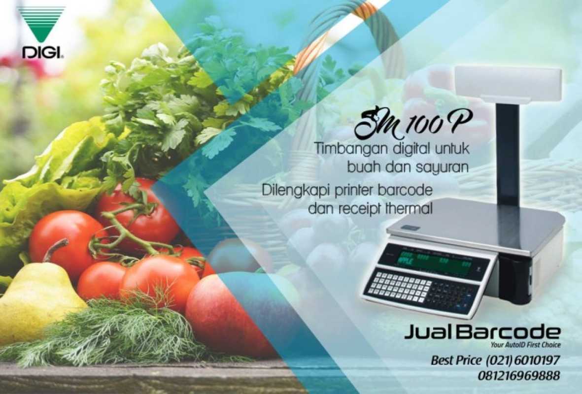 Jual Baru Timbangan Buah Sayur Print Label Harga Digi Sm100 P - Digi Sm 100 P di Seller Rumbelst ...