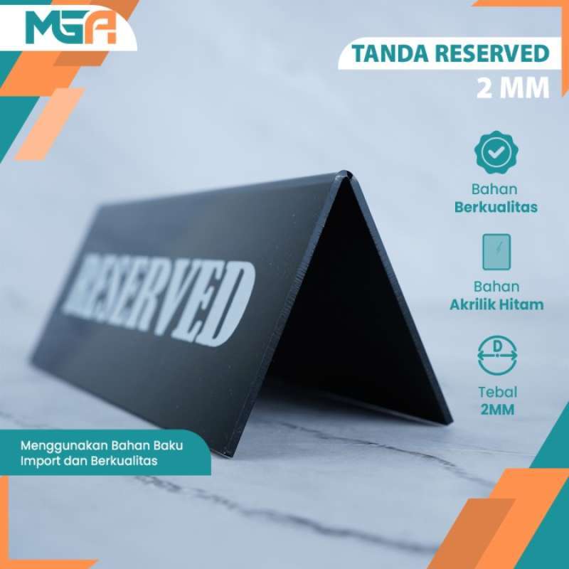 Jual Papan Meja Reserved Akrilik / Acrylic Reserved Sign Restoran Cafe ...