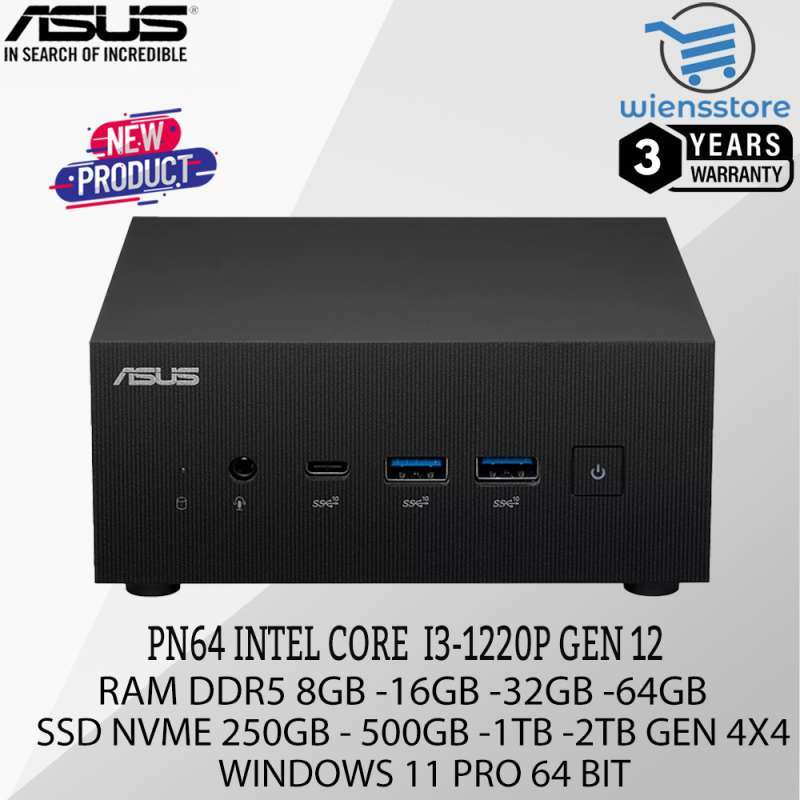 Jual MINI PC ASUS PN64 INTEL CORE I3 GEN 12 FULLSET + RAM + SSD + W11 ...