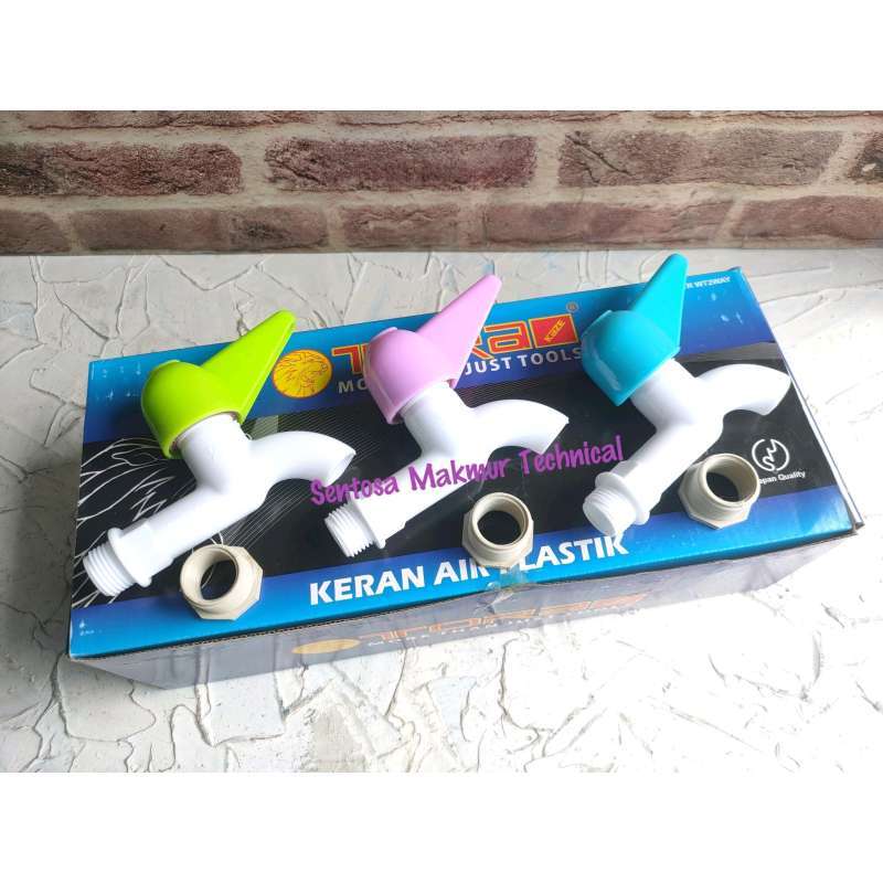 Jual TORA 1/2 + 3/4 Kran Keran Air Plastik PVC Model Engkol 1/2 + 3/4 ...