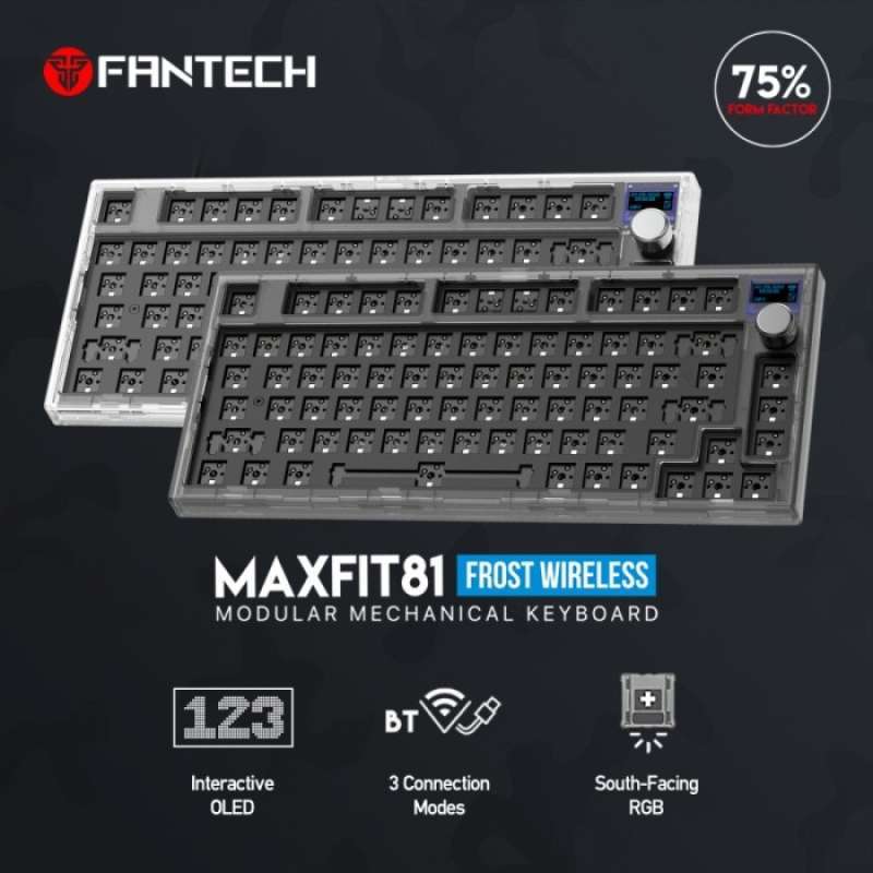 Jual Fantech Maxfit81 Wireless 75% Mechanical Keyboard Gaming Barebone ...