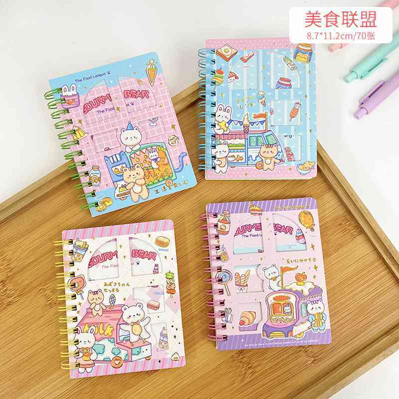 Jual Notebook Ring A7 Spiral Premium Tebal Motif Double Cover Cartoon ...