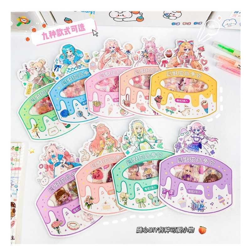Jual 3 Lembar Stiker Motif Cute Magic Girl Lucu & Unik / Sticker Korean ...