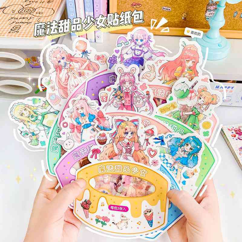 Jual 3 Lembar Stiker Motif Cute Magic Girl Lucu & Unik / Sticker Korean ...