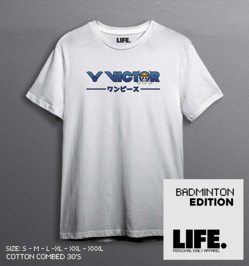 Promo Kaos Victor X One Piece Bulutangkis Badminton Katun Combed Dtf ...
