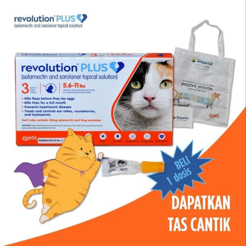 Promo Zoetis - Revolution Plus Cat Orange - Obat Kutu Kucing - Per Tube ...