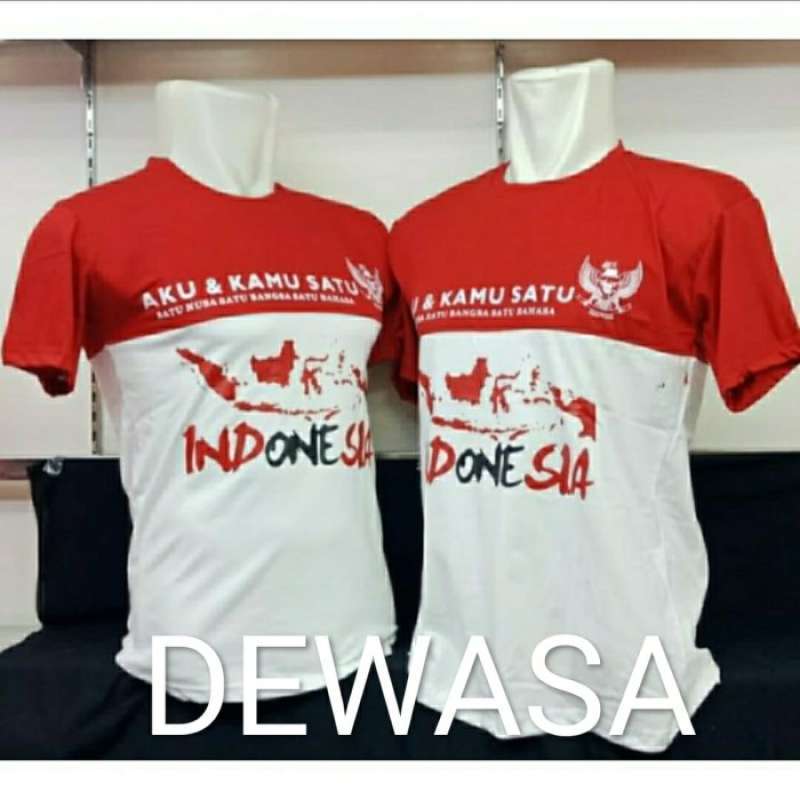 Promo baju 17 agustus kemerdekaan indonesia untuk dewasa lengan pendek ...