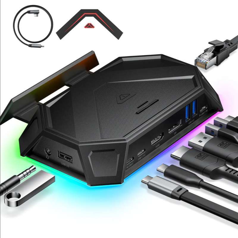 Jual Jsaux 12 In 1 Rgb Docking Station Rog Ally Steam Deck Ayaneo Dock - Putih Di Seller Devil ...