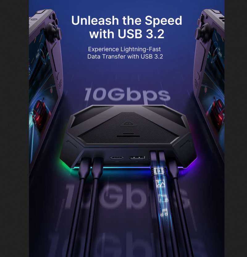 Jual Jsaux 12 In 1 Rgb Docking Station Rog Ally Steam Deck Ayaneo Dock - Putih Di Seller Devil ...