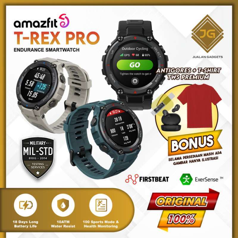 Jual Amazfit T-Rex Pro Military Grade Smartwatch GPS SpO2 di Seller PakDiduk - Tugu Selatan ...