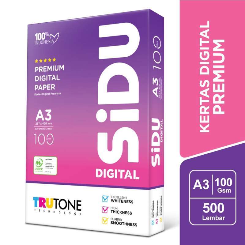 Jual SIDU Kertas Fotocopy 100 GSM A3 - SDU PC 100 A3G di Seller Bantex Indonesia Official Store ...