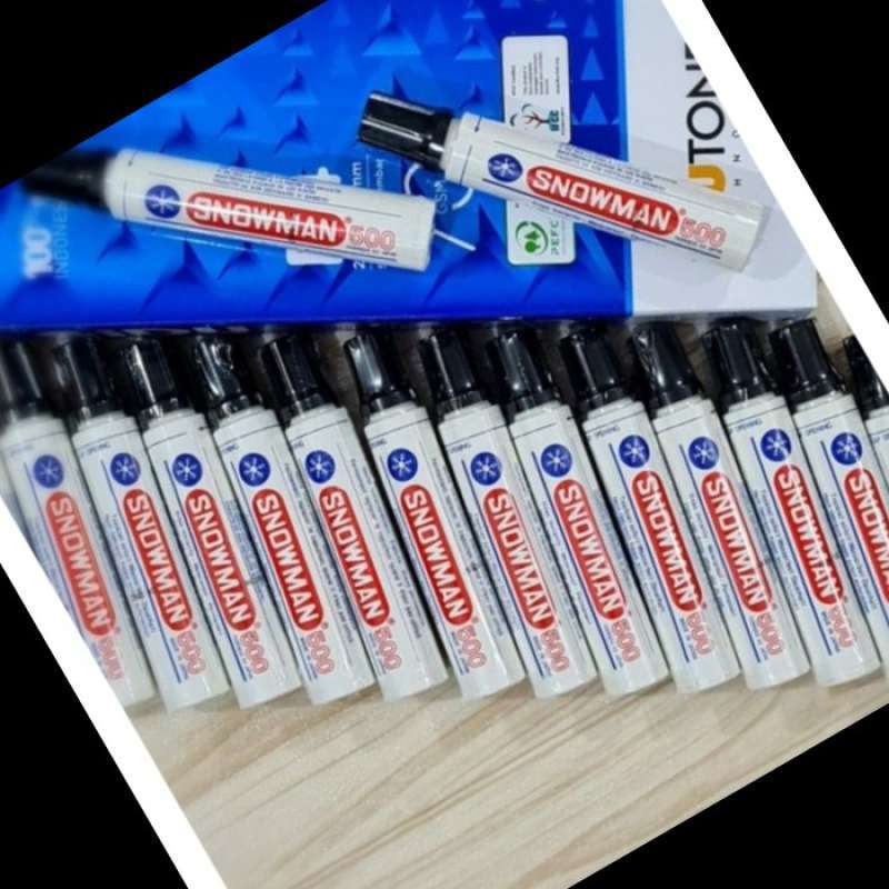 Promo Spidol Permanent Jumbo 500 Marker Merk Snowman Diskon 99% Di ...