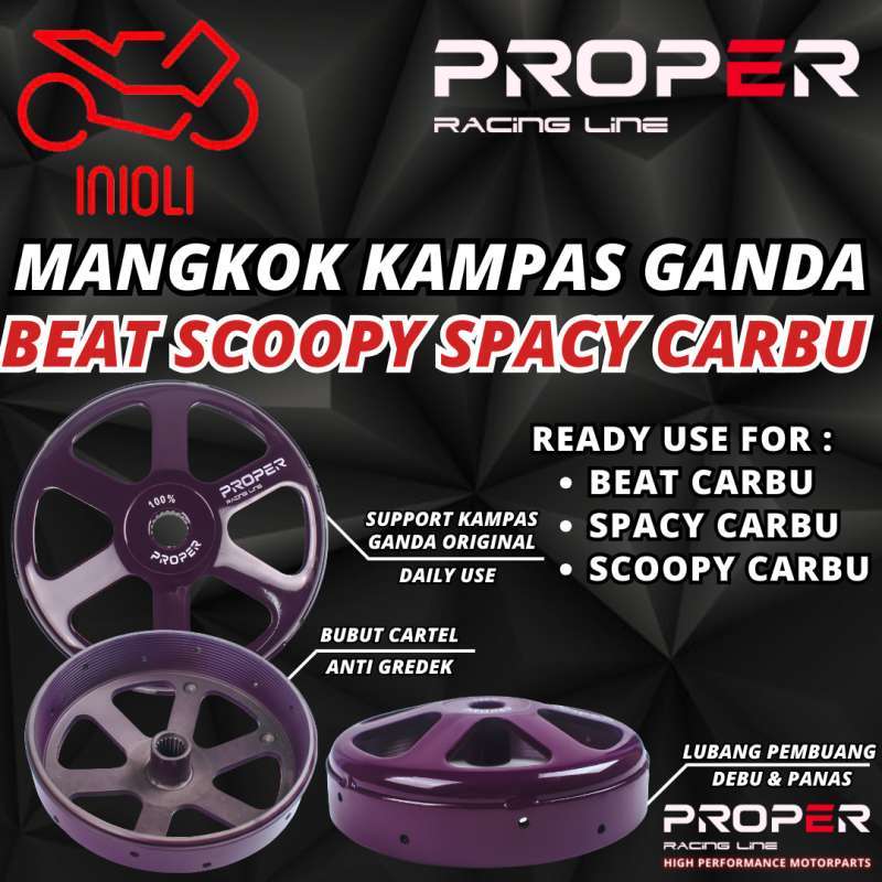 Jual MANGKOK KAMPAS GANDA PROPER RACING LINE BEAT SCOOPY SPACY CARBU ...