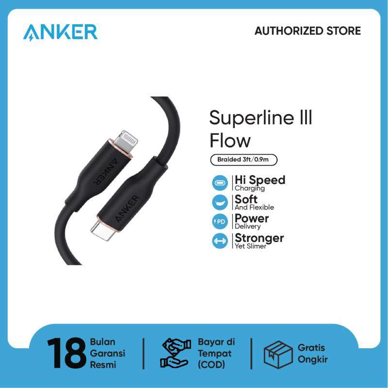 Jual Anker Powerline Iii Flow USB-C Cable Charger With Lightning ...