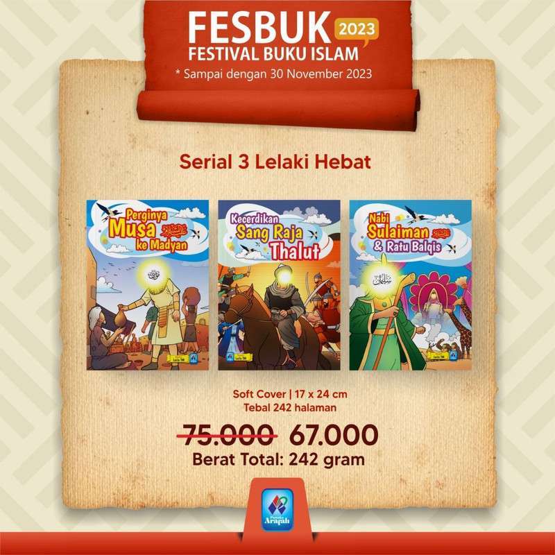 Promo Serial 3 Lelaki Hebat (fesbuk Arafah 2023) Diskon 25% Di Seller ...