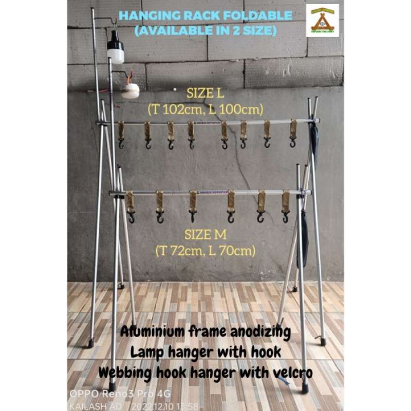 Jual Hanging Rack Portable / Tiang Rak Gantung Foldable For Camping Di ...