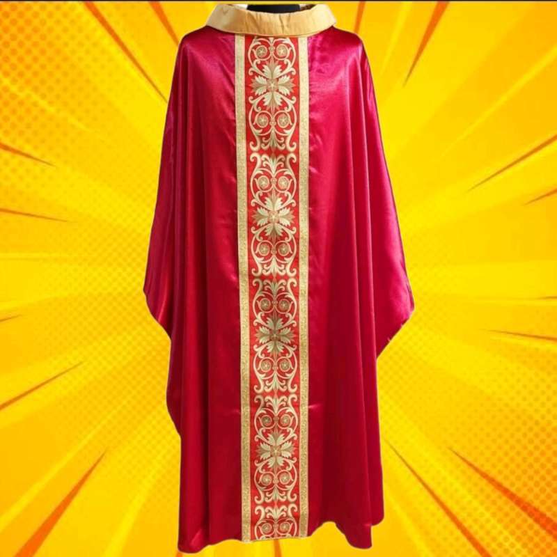 Jual Kasula Romo Imam Katolik 2101/Kasula Warna Merah di Seller TOKO ...