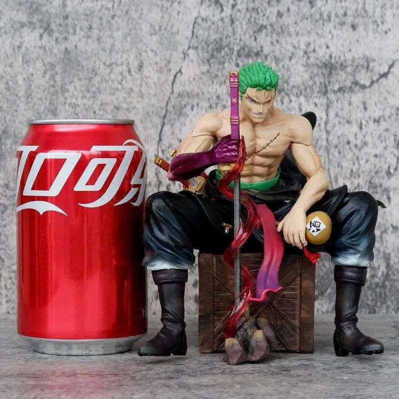 Jual One Piece Roronoa Zoro Sitting Pose Changeable Head Statue Figure ...