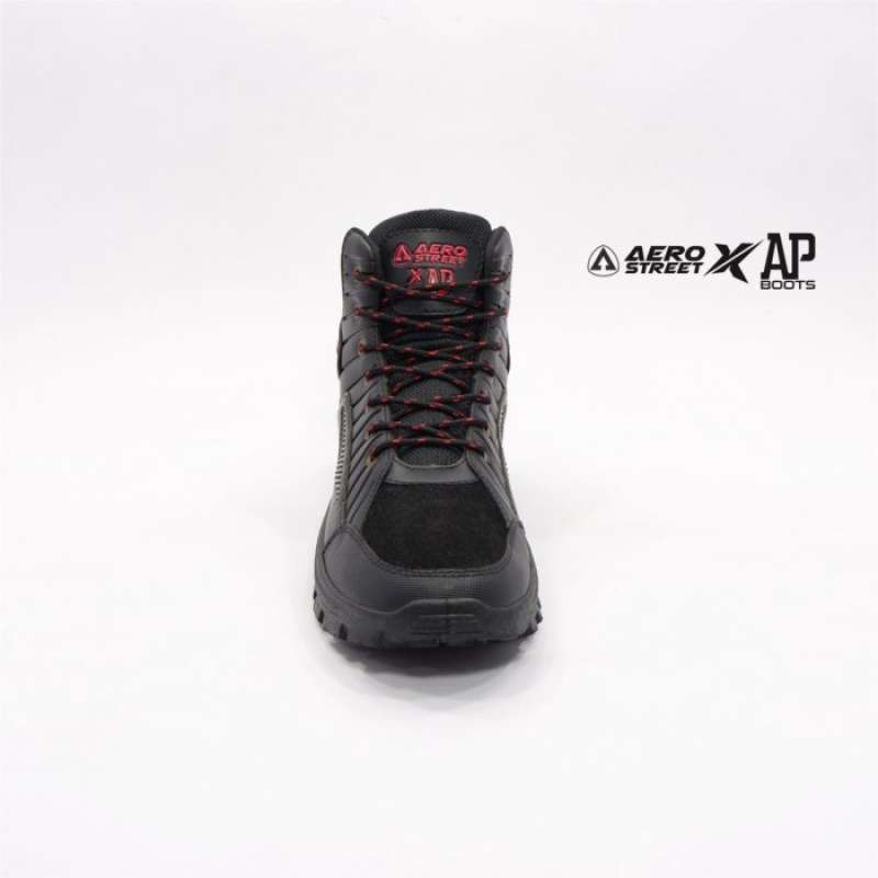 Promo Aerostreet x AP Boots Aeromoto Hitam - Sepatu Outdoor Touring ...