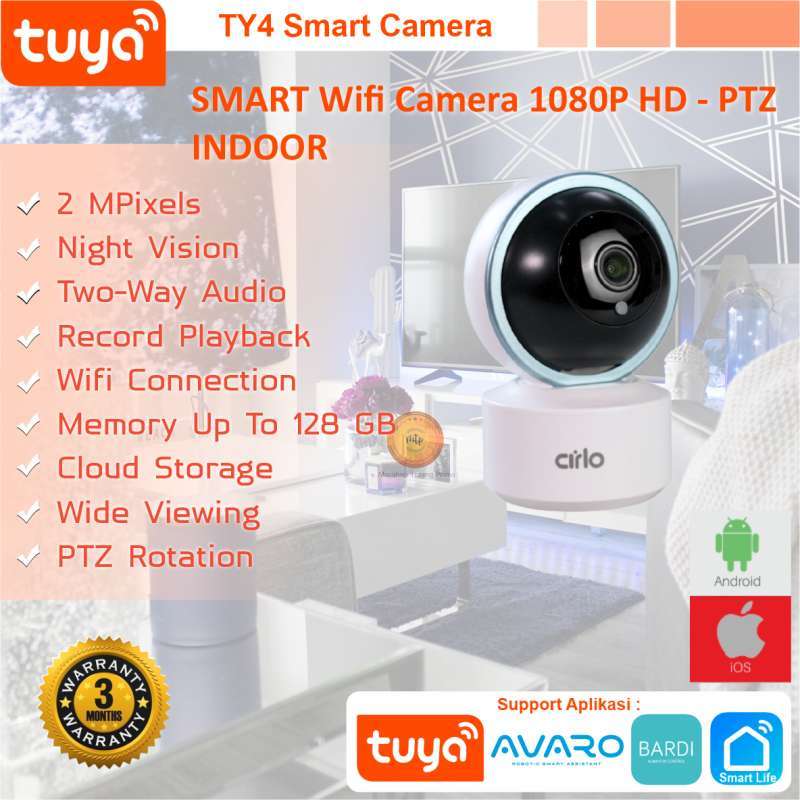 Jual TUYA CIRLO TY4 INDOOR PTZ Camera CCTV Smart IP Cam CCTV WiFi 1080P ...