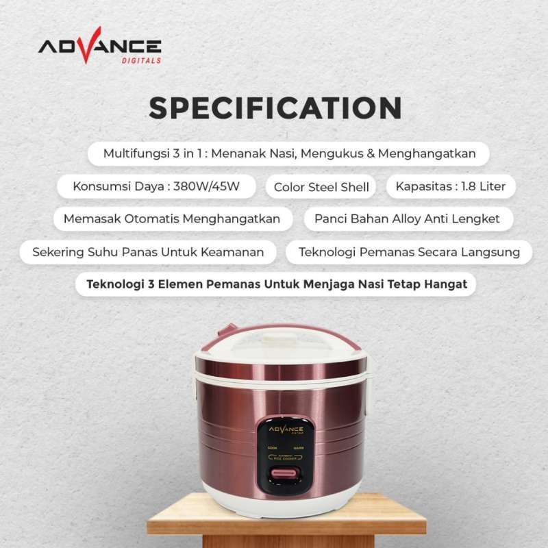 Promo Rice Cooker 3IN1 Advance X200 Penanak Nasi Serbaguna Kapasitas 1 ...