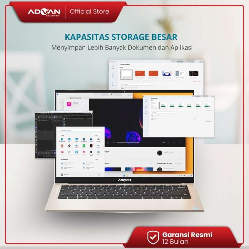 Jual ADVAN Laptop Work Pro i5-1035G7 8GB 256GB SSD 14 IPS W11 Workpro ...