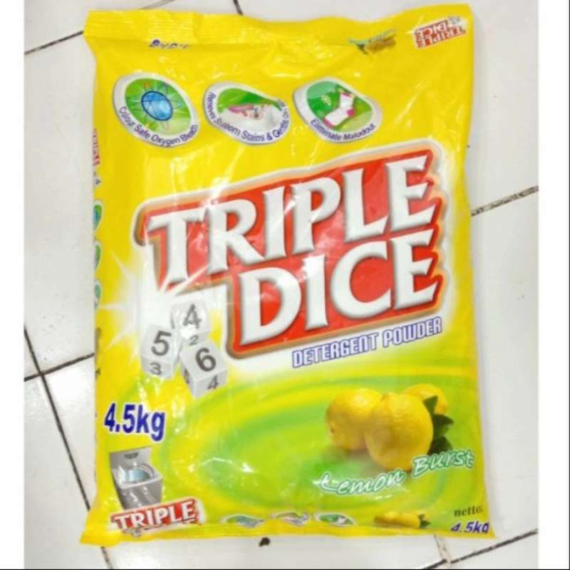 Promo Triple Dice Detergent Powder Lemon 4,5kg Diskon 33% Di Seller ...