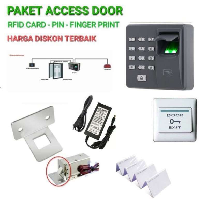 Promo Paket B3 Access Control Akses Kontrol Door Lock Pin Rfid Finger Print Diskon 22% di Seller ...