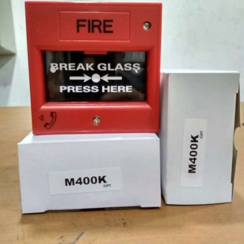 Promo BREAK GLASS MANUAL CALL POINT SYSTEM SENSOR M400K ALARM Diskon 26 ...