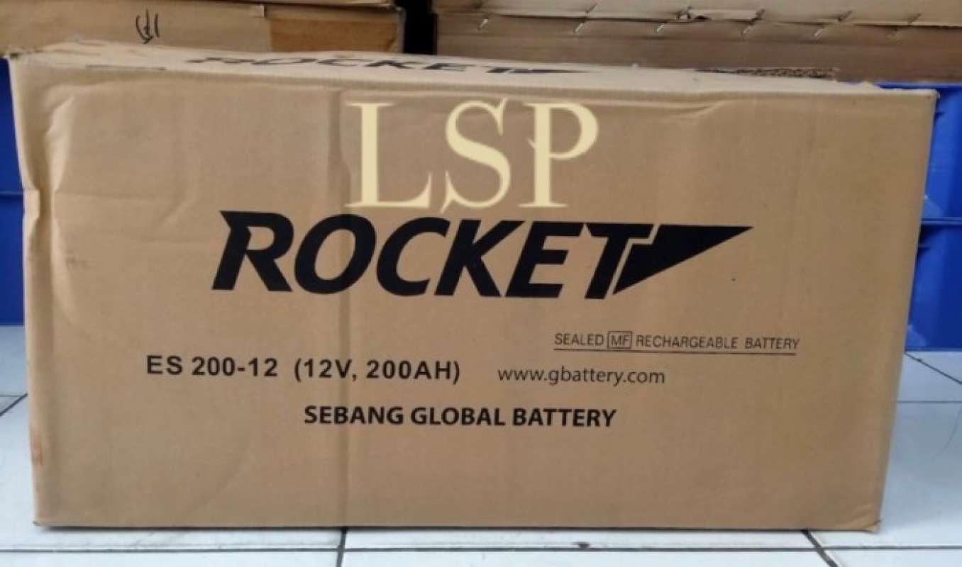 Promo Promo Aki Rocket Es 200-12 Vrla Mf 12v 200ah Baterai Accu Kering Es-200-12 Terbaik Diskon ...