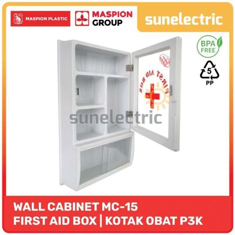 Jual Maspion Kotak Obat P3k First Aid Box 4 Susun + Laci - Putih Di ...