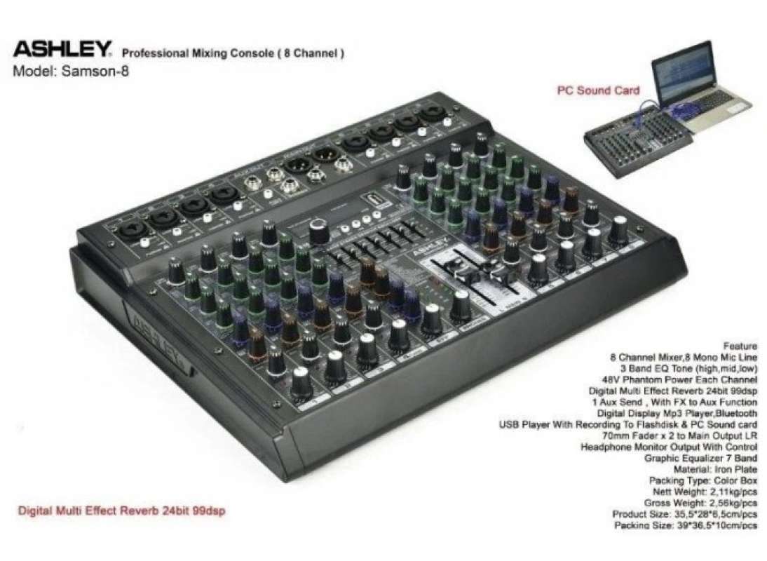 Promo 100% Produk Ori Mixer Ashley Samson 8 Channel Samson8 Pro King ...
