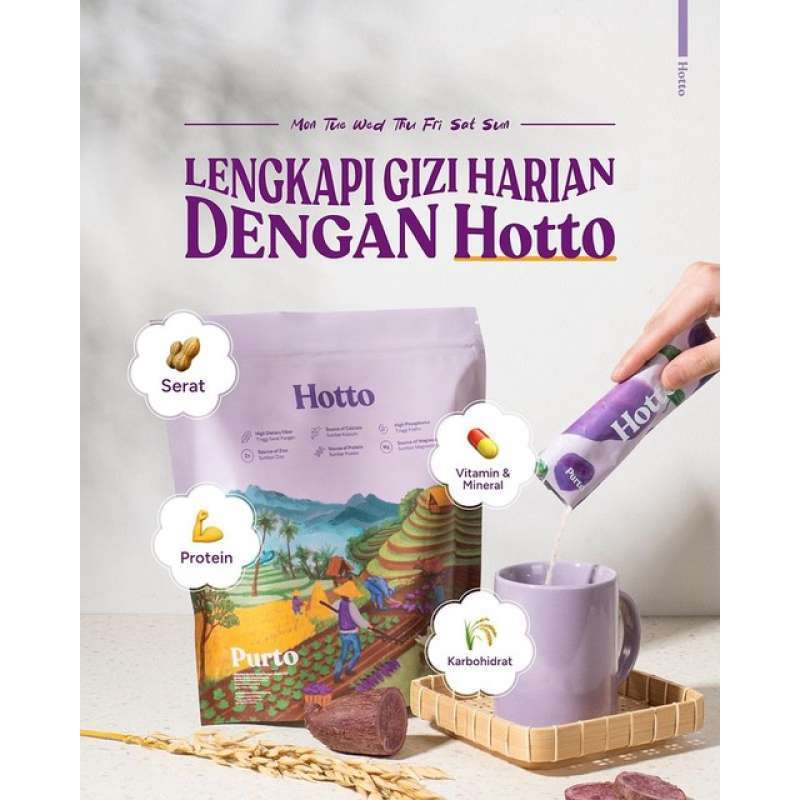 Promo Hotto Purto Multigrain With Purple Potato - isi 16 Sachet Hotto ...