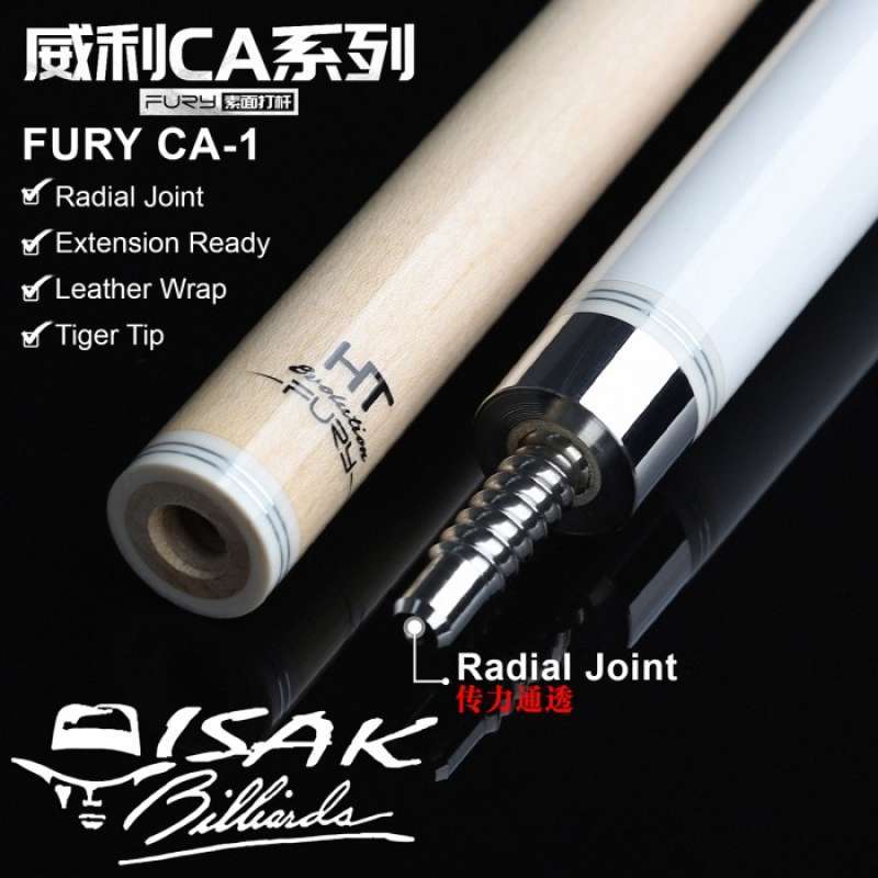 Jual Fury Ca-2 Pool Cue - Low Deflection Shaft Billiard Maple Stick ...