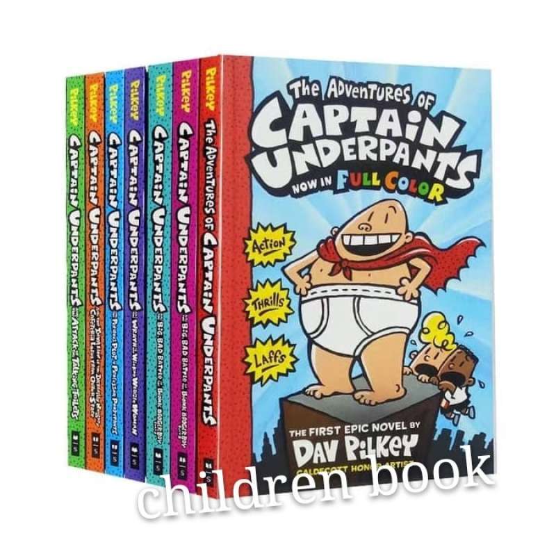 Promo Captain Underpants full color 8 buku Diskon 23% di Seller Faika ...