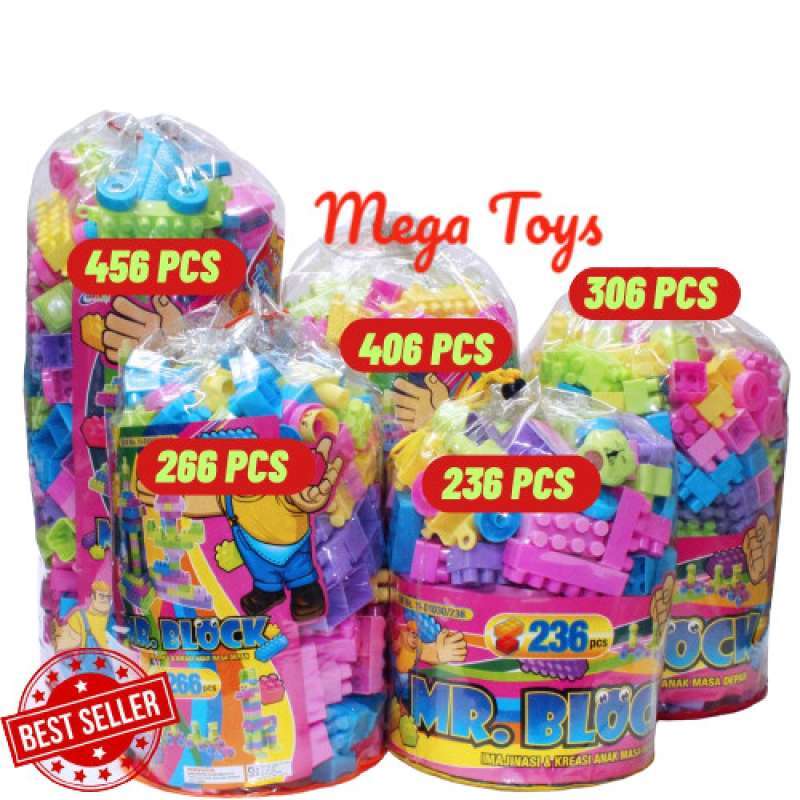 Promo Mainan Edukasi Block Bricks Balok Mr.block & Mega Creative Block ...