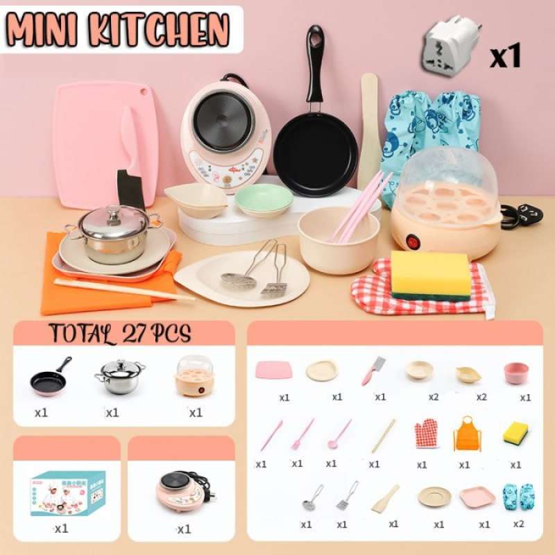 Promo Mainan Anak Masak Masakan Mini Real Cooking Kitchen Play Set 27