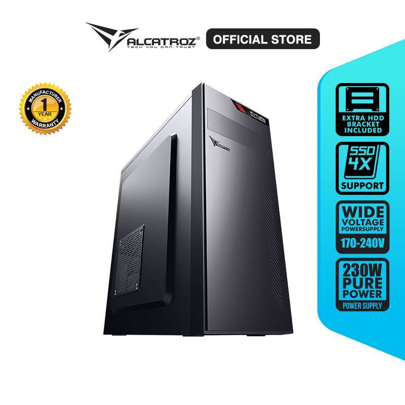 Jual Casing Komputer Alcatroz Atx Pc Case Futura Black N2000 With 450 ...