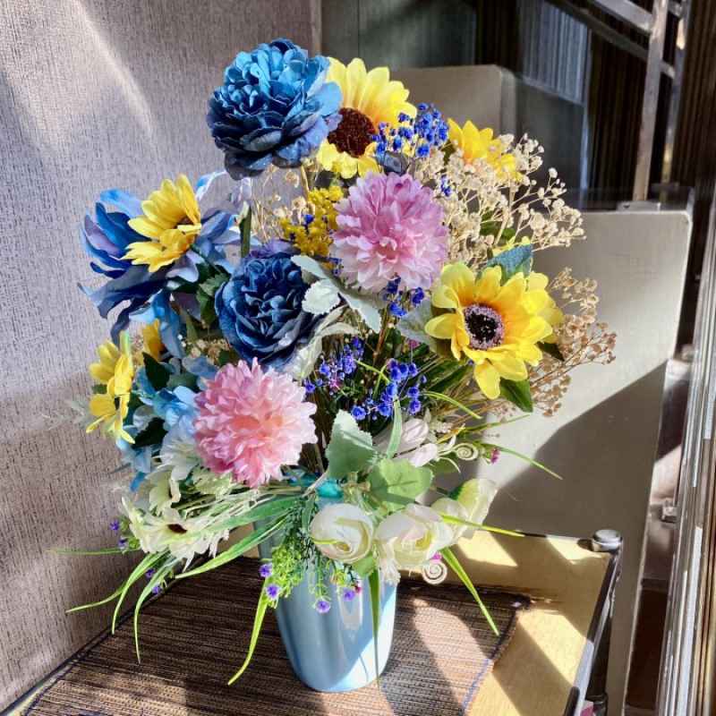 Promo Rangkaian Pot Bunga Vas Artificial Table Vase Flower Arrangement ...