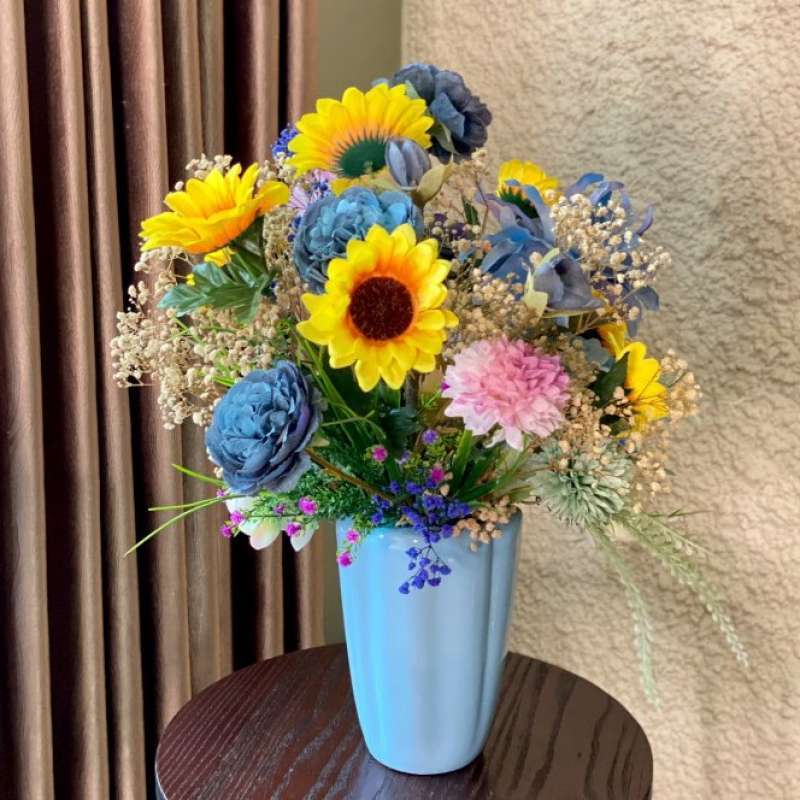 Promo Rangkaian Pot Bunga Vas Artificial Table Vase Flower Arrangement ...