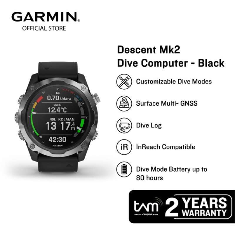 Promo Garmin Descent Mk2 Dive Computer - Black Diskon 33% Di Seller Mba ...