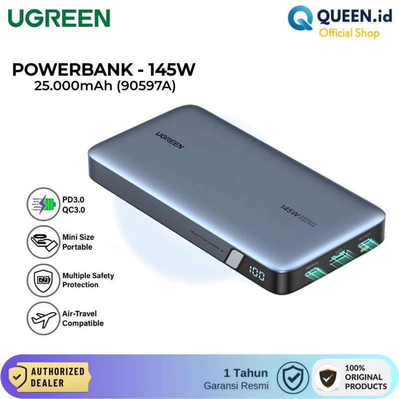 Promo UGREEN Powerbank 25000mAh 145W PD USB TYPE C QC Fast Charging ...