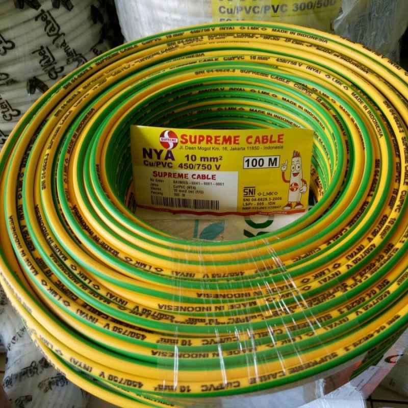 Promo Kabel Nya 10mm Kuning Hijau (kabel Grounding) Diskon 23% Di ...