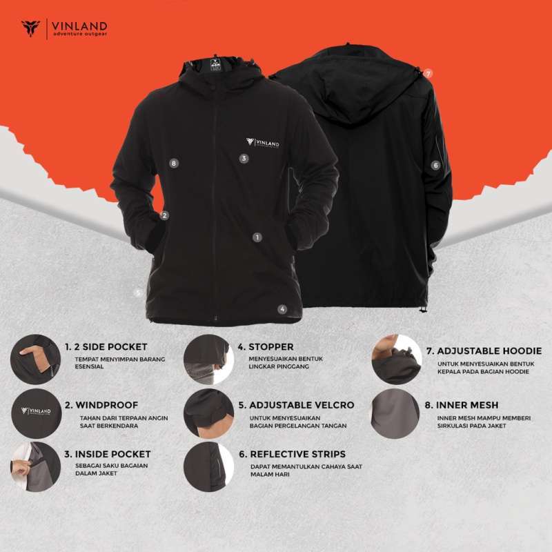 Jual Jaket Motor Pria | Jacket Windbreaker | Jaket Parasut Anti Angin ...