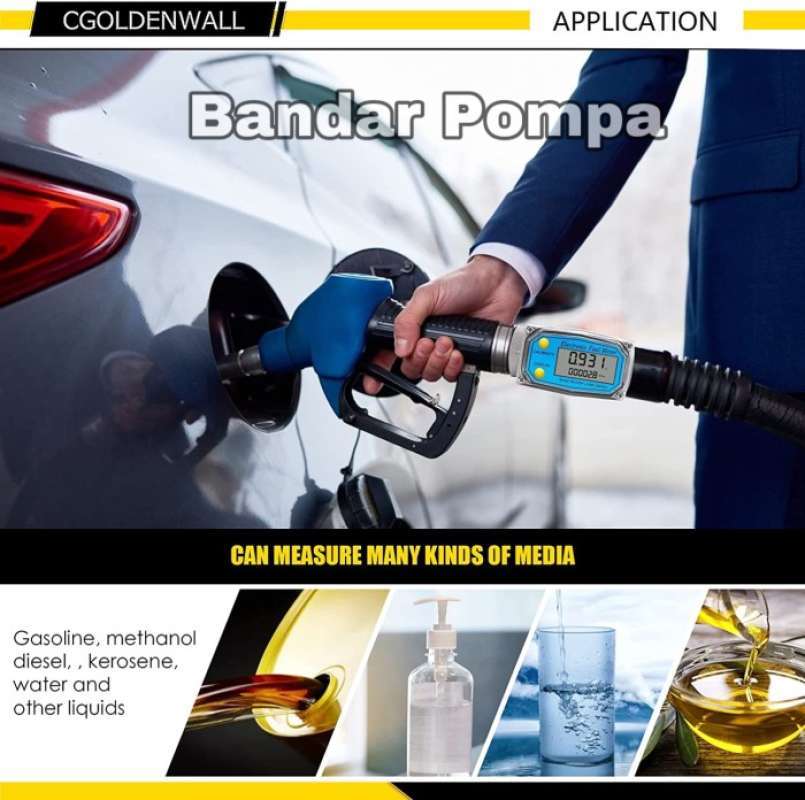 Promo Digital Flow meter Turbine 1.5 inch Flow meter Air/Solar/Minyak 1 ...